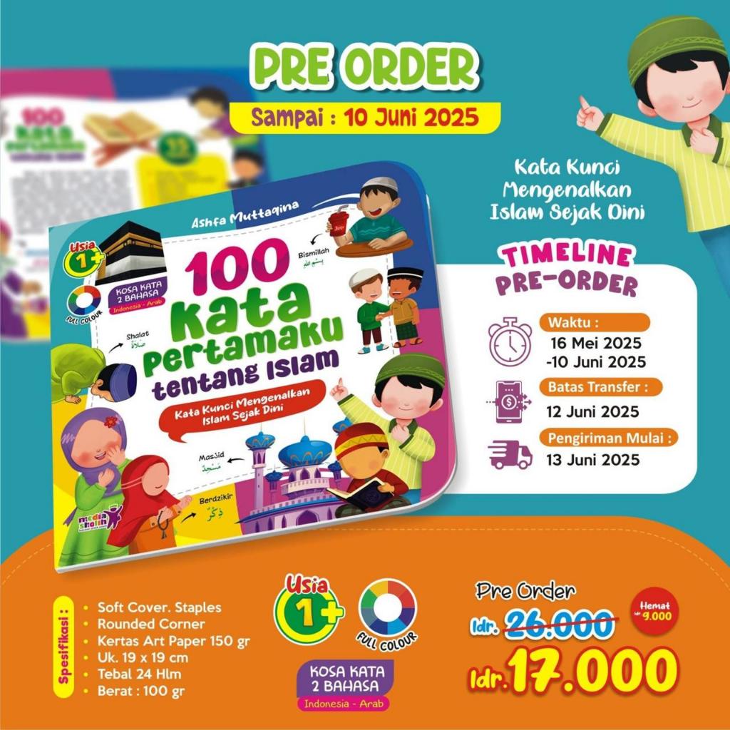 Jual 100 Kata Pertamaku Tentang Islam USIA 1+ FULL COLOR Mengenalkan ...