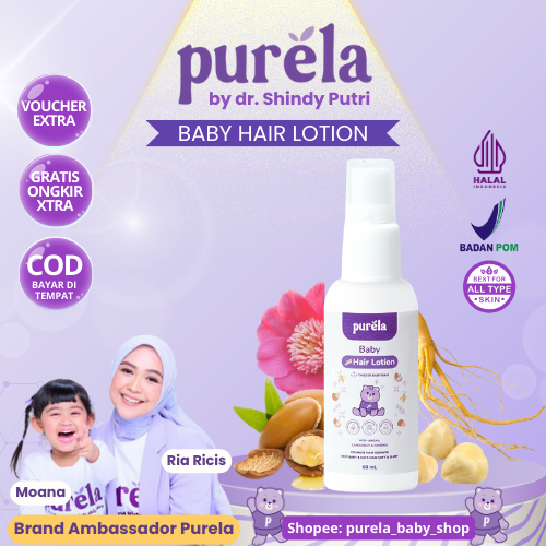 Jual PURELA Hair Baby Lotion 60ml by dr Shindy Membantu Melembabkan dan ...