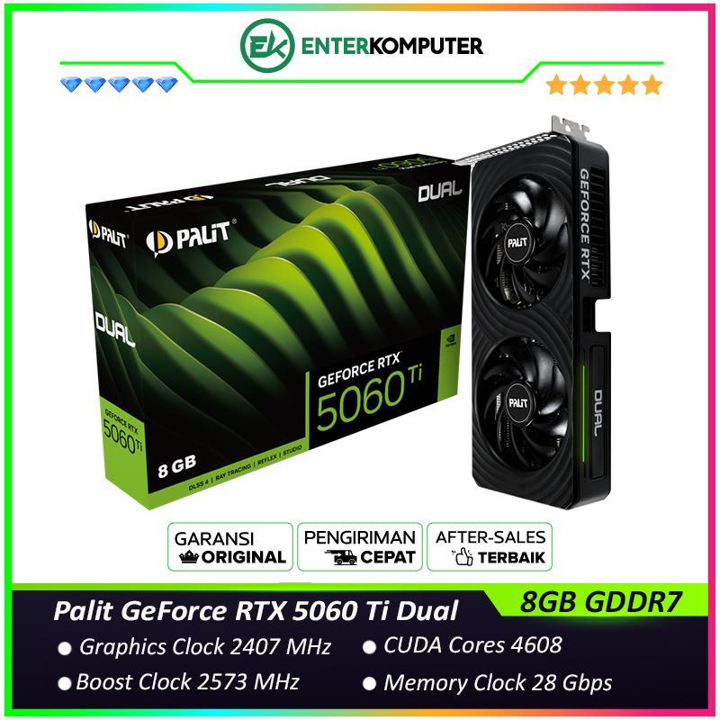 Jual Palit GeForce RTX 5060 Ti 8GB GDDR7 Dual | Shopee Indonesia