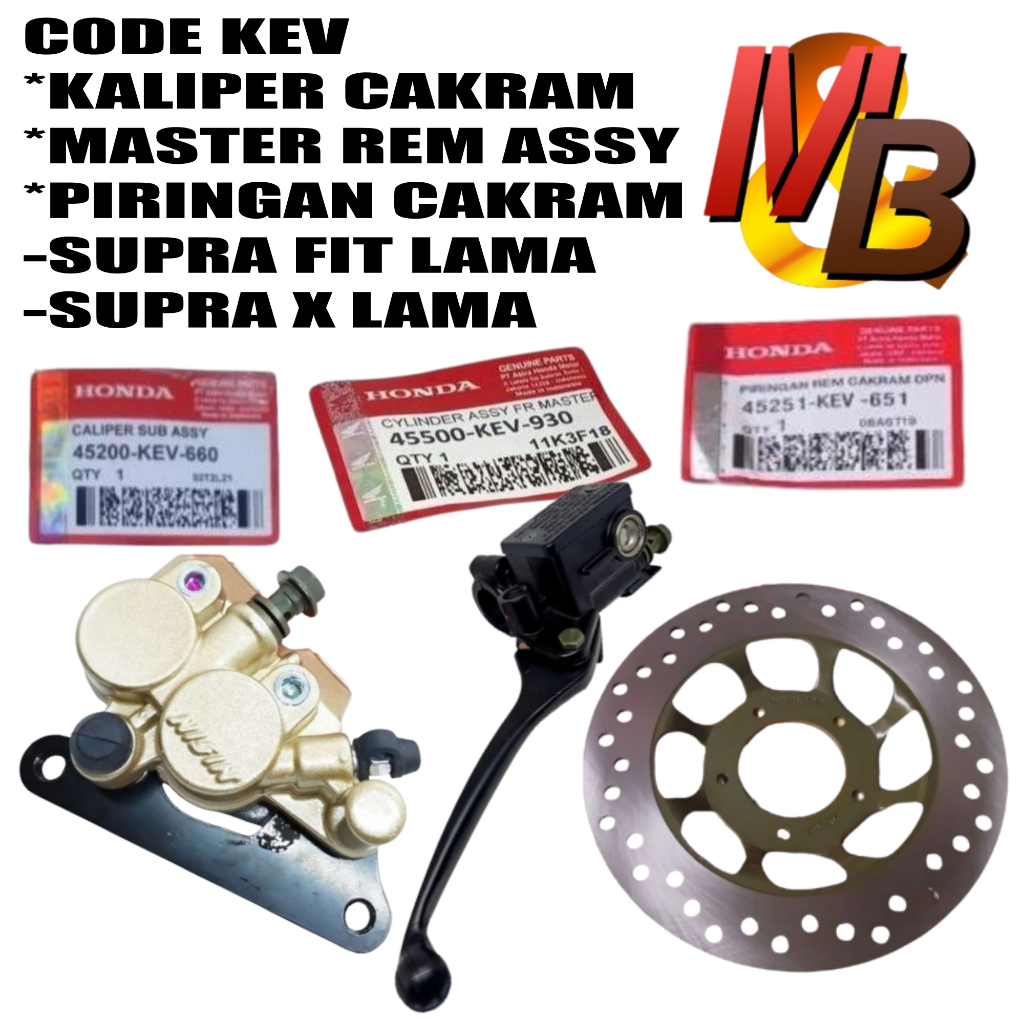Jual kaliper cakram+ master rem assy +piringan rem cakram supra fit lama supra x lama code KEV ...