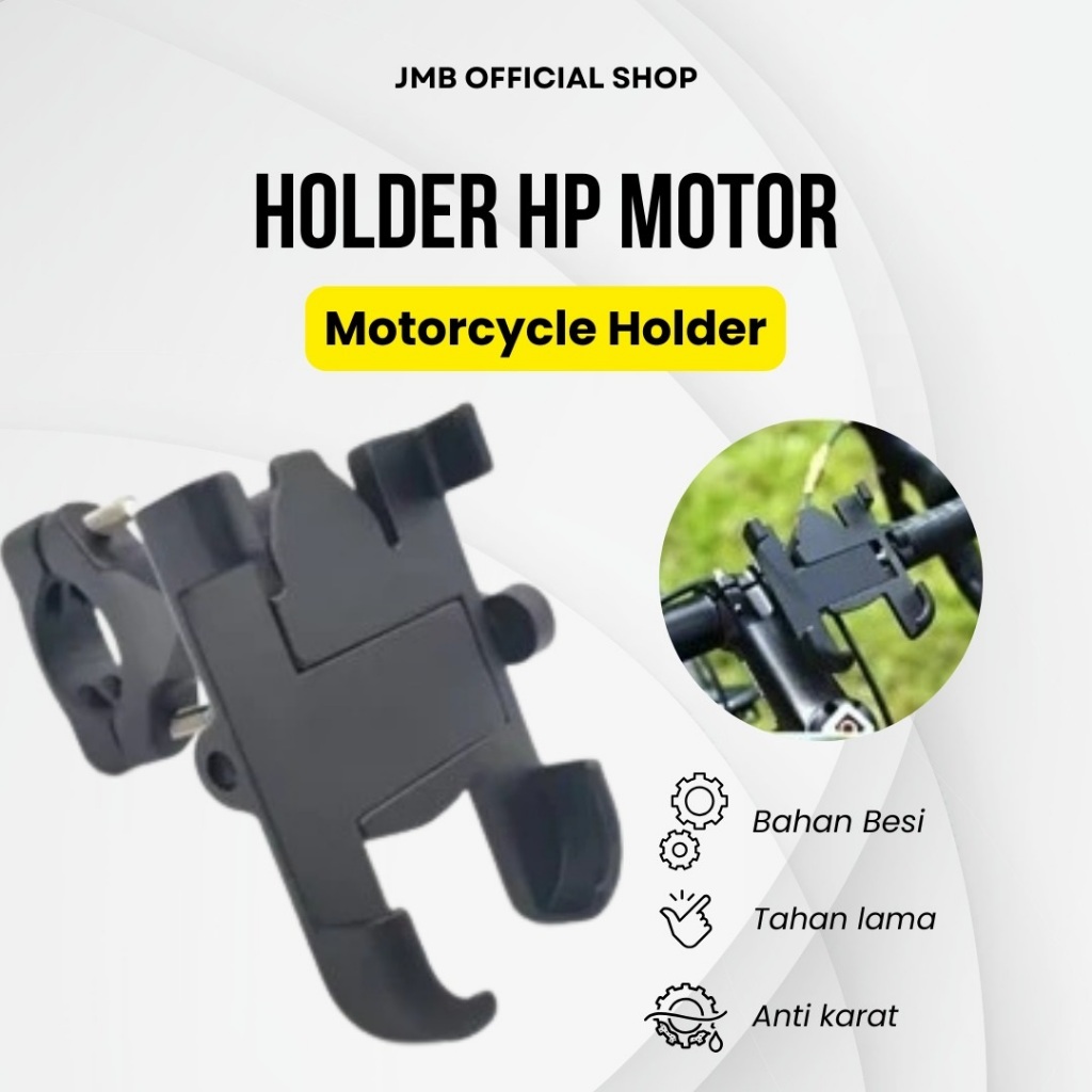 Jual (JMB) Holder Stang Motor Besi HM22 HM-22 Phone Stand Handphone Penyangga Hp | Shopee Indonesia