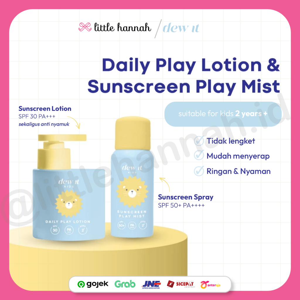 Jual DEW IT Kids Sunscreen Play Mist SPF 50+ PA+++ | Sunscreen Spray ...