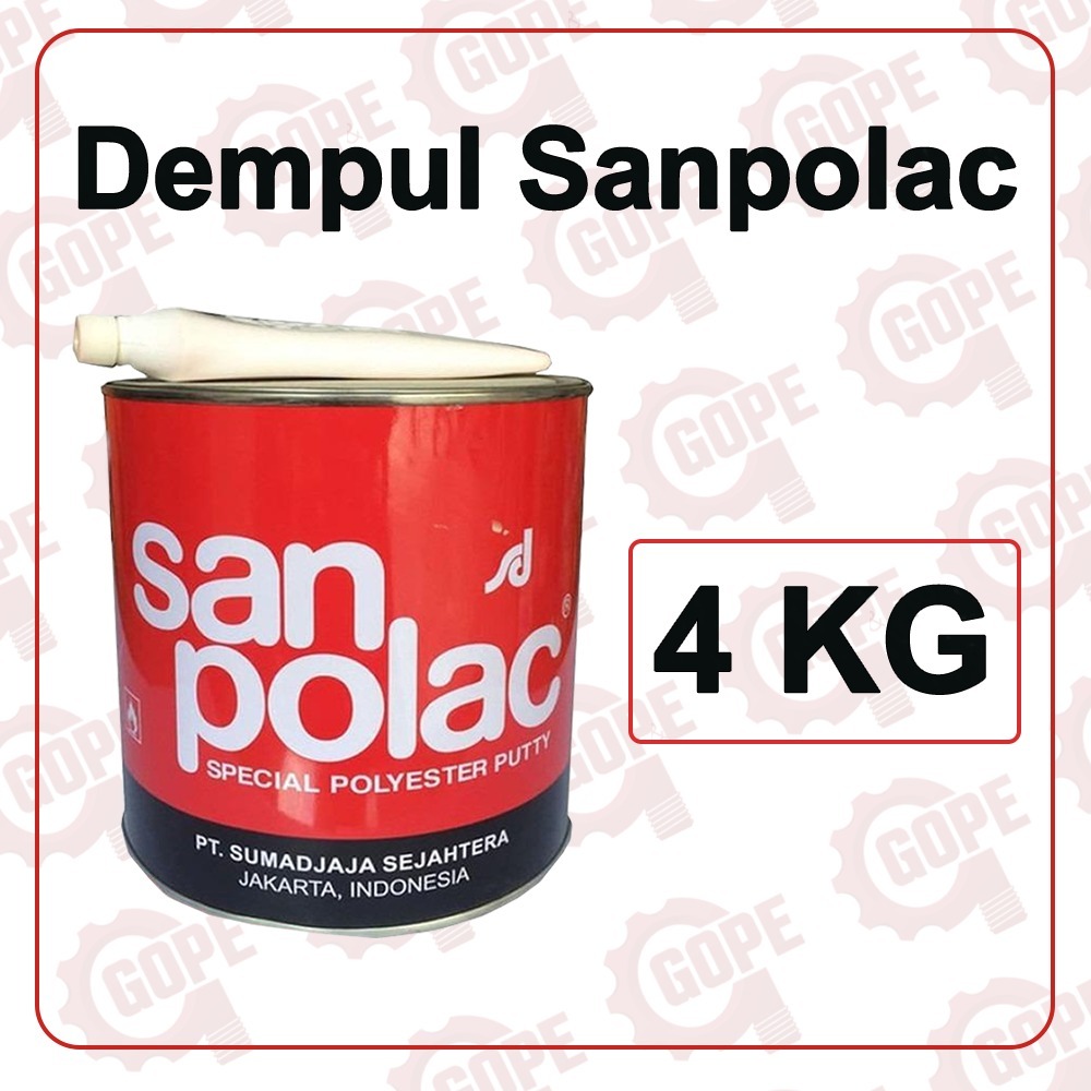 Jual Dempul Sanpolac Untuk Plastik Kayu Besi Berikut Hardener Berat 4 ...