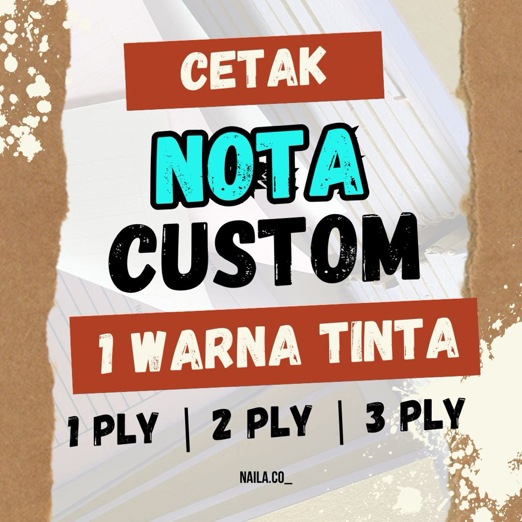 Jual Cetak Nota 1 Rim 1 Warna Custom ( NCR INVOICE BON ) | Shopee Indonesia
