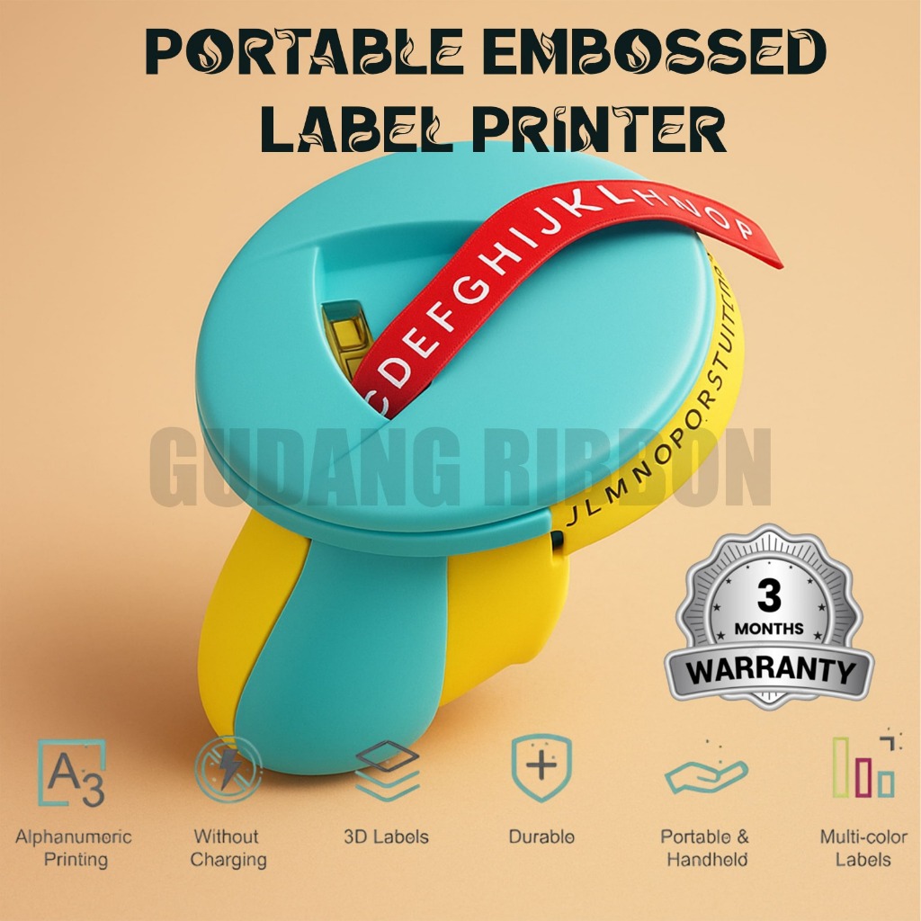 Jual Embosser Label Maker 3D Manual 9mm + Bonus Label | Cetak Label ...