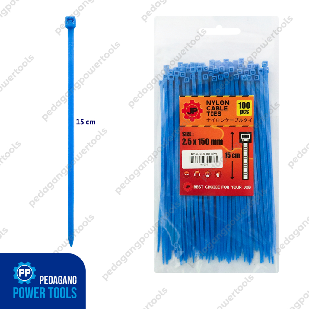 Jual KABEL TIES 2.5 x 150 MM BIRU - PENGIKAT KABEL TIS - CABLE TIE 100 ...