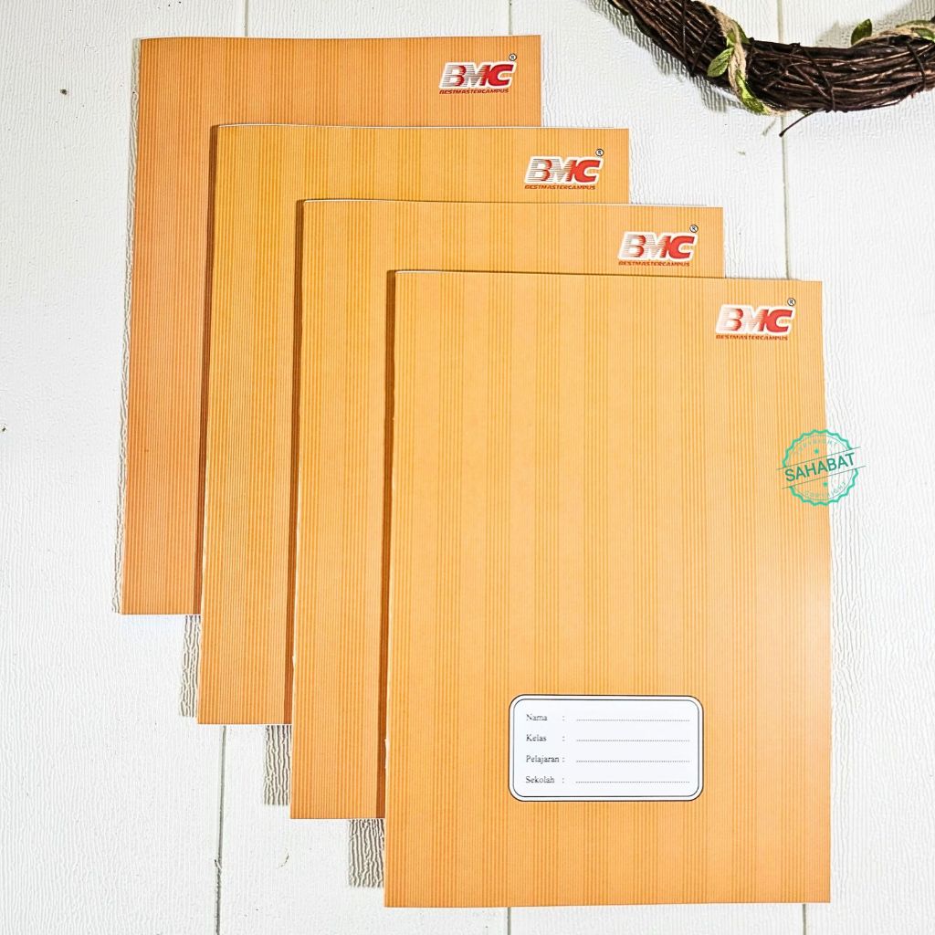 Jual (10PCS) BUKU TULIS BMC COVER COKLAT ISI 50 LEMBAR/BUKU TULIS ...