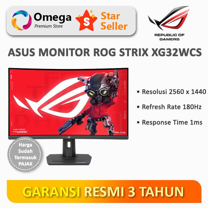 Jual Asus ROG Strix XG32WCS 32" 2K QHD 180Hz Gaming Monitor | Shopee ...
