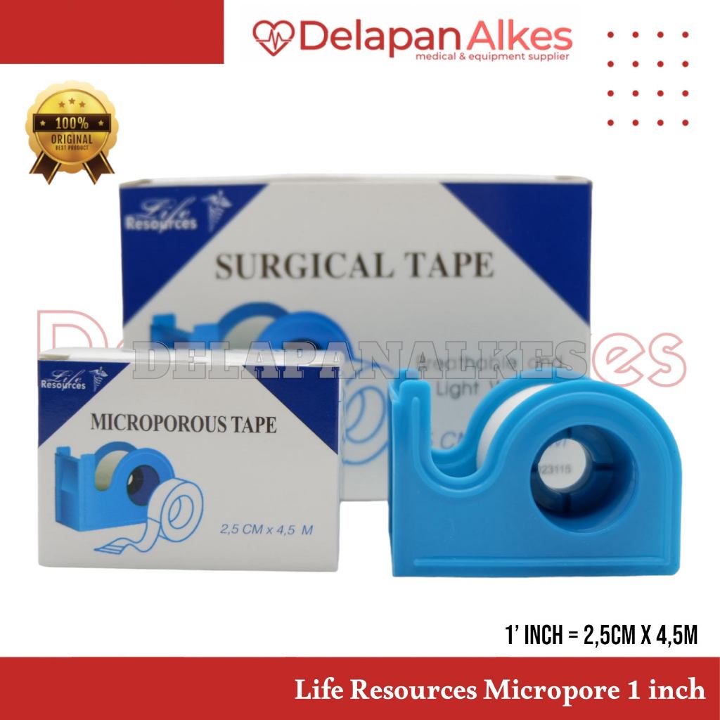 Jual Life Resources Micropore Surgical Tape 1 inch Plester Luka 2,5 cm ...