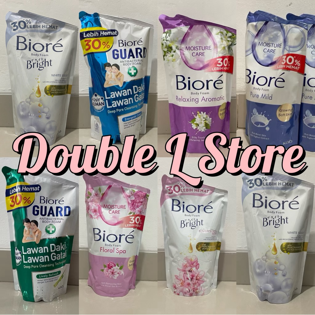 Jual biore body foam wash sabun cair refill 800ml 750mlpure mild ...