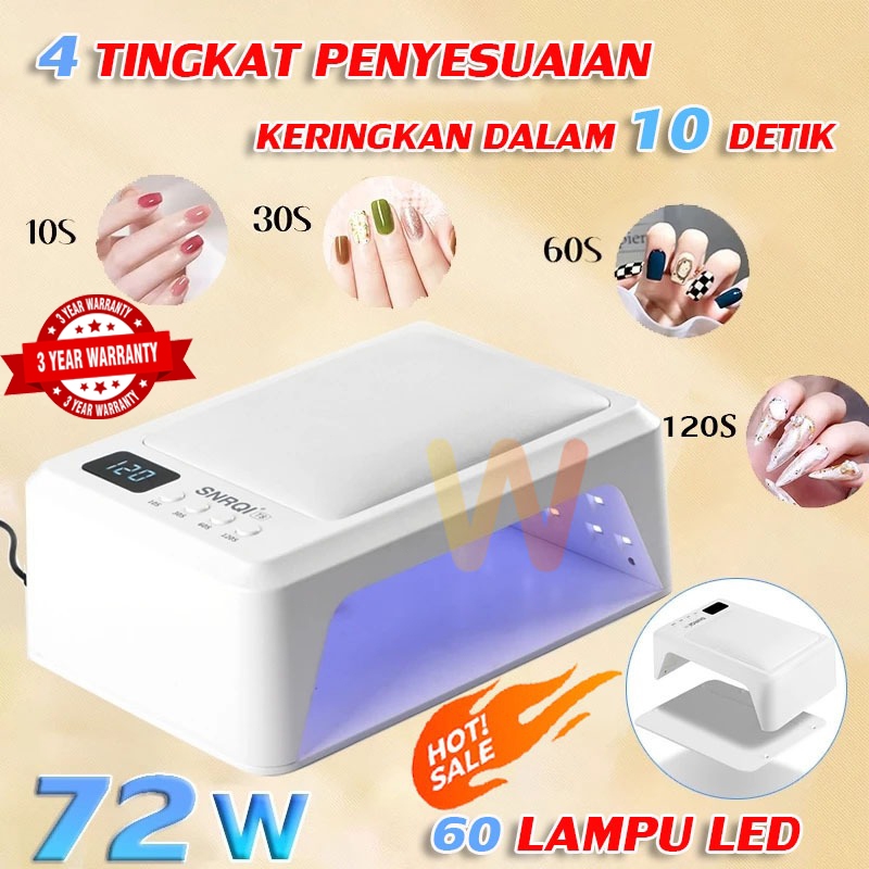 Jual Pengering Kutek Kuku Gel Nail Art 72W Smart Portable Lampu UV LED Nail Dryer Mesin lampu ...