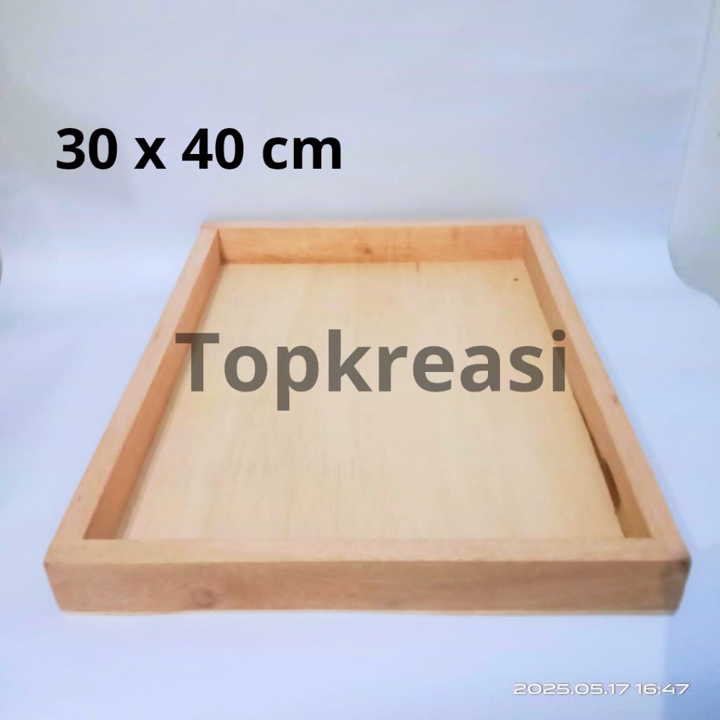 Jual NK3040 Nampan Kayu Estetik 30x40cm Wooden Tray Kayu Mahoni | Baki ...
