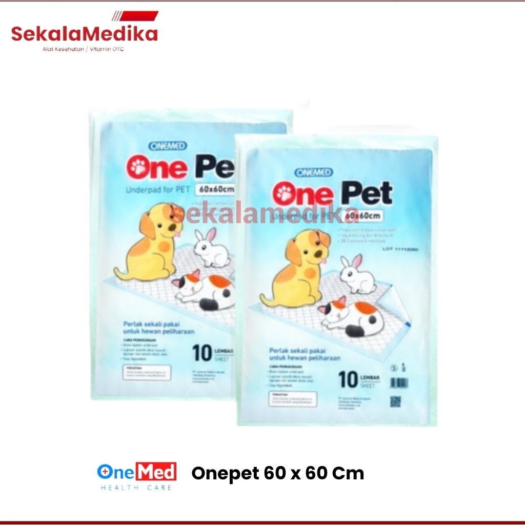 Jual Underpad Hewan 60 x 60 Cm OnePet Onemed Perlak Training Hewan Isi 10 Pcs | Shopee Indonesia