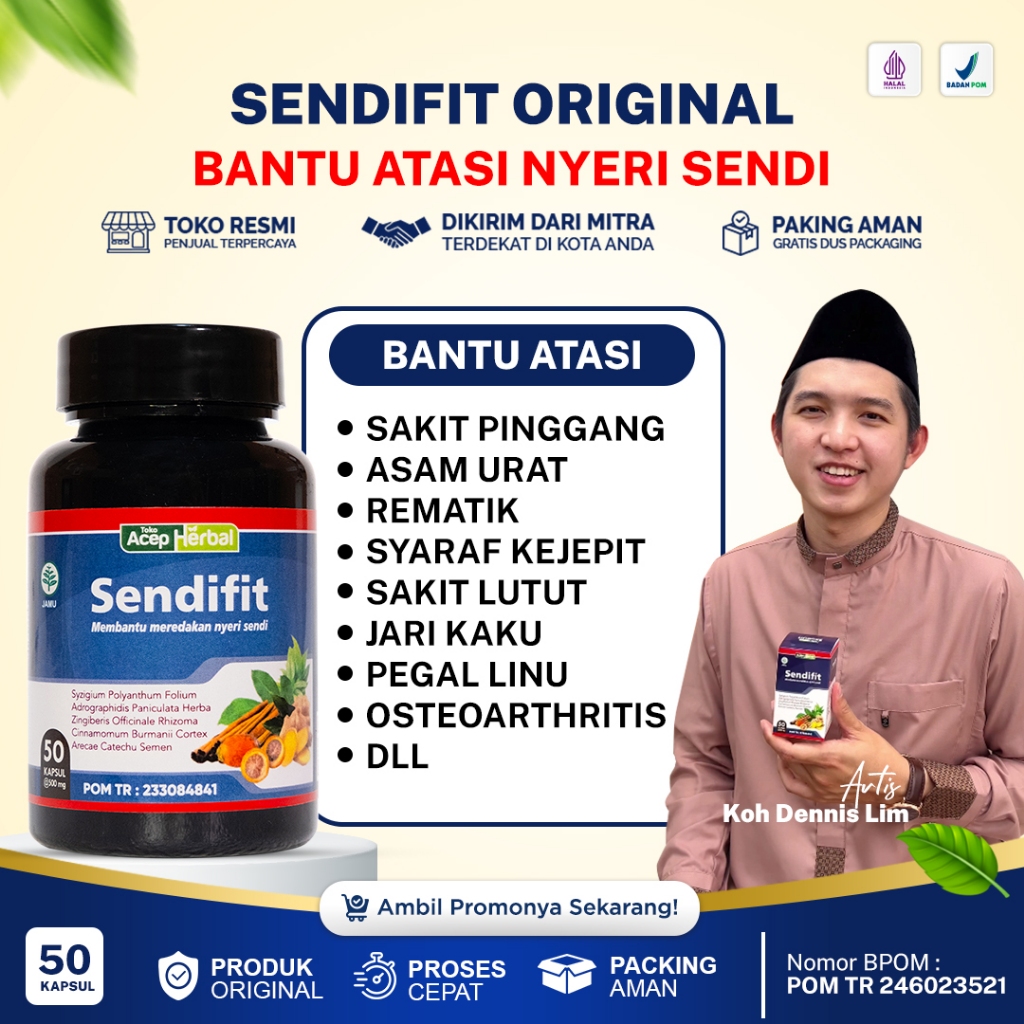 Jual SendiFit Original - Obat Sakit Pinggang Nyeri Sendi Saraf Kejepit ...