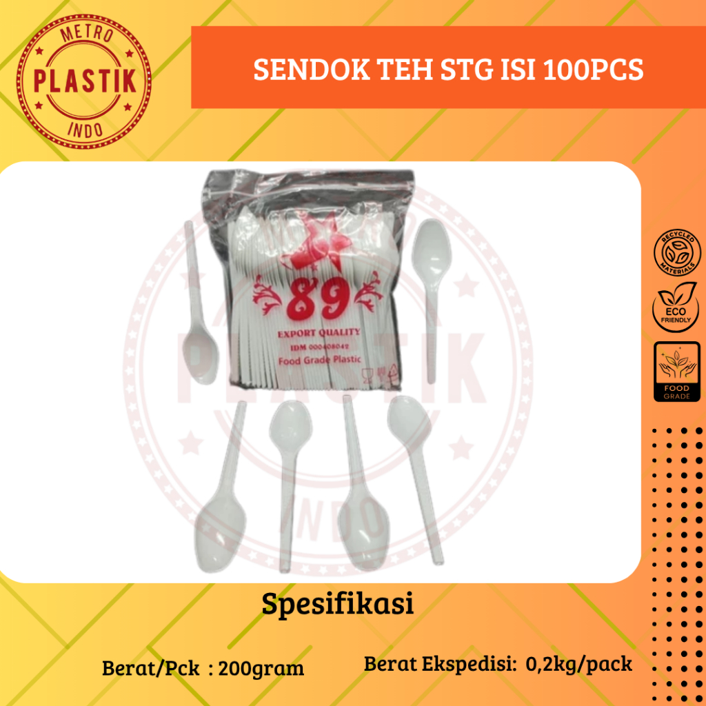 Jual Sendok Teh Sendok STG Warna Isi 100pcs / Sendok Eskrim Jelly ...