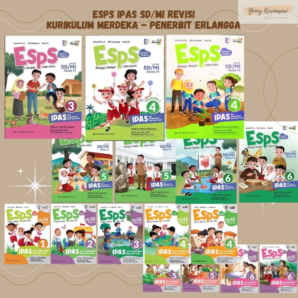 Jual Erlangga ESPS IPAS Revisi SD Kelas 1 / 2 / 3 / 4 / 5 / 6 - Kurikulum Merdeka | Shopee Indonesia