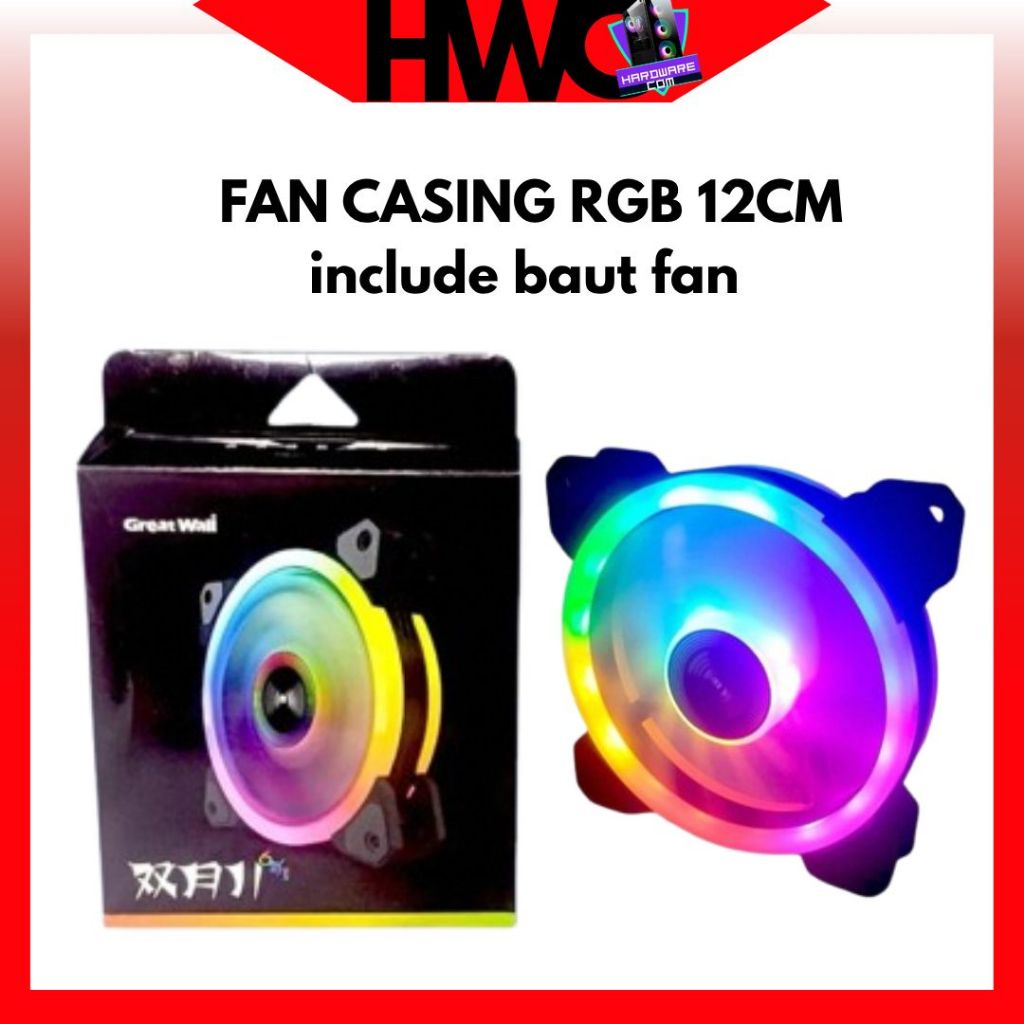 Jual FAN CASING RGB 12cm Single RGB Fan Case /CPU Fan Cooling Processor ...