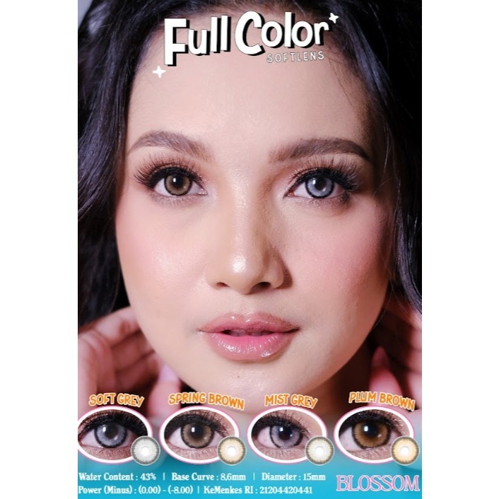 Jual Softlens Full Color Blossom Living Color 15.00mm Free Lenscase ...