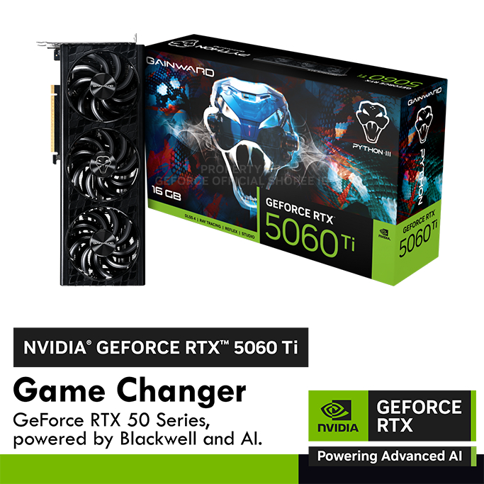 Jual GAINWARD GeForce RTX 5060 Ti Python III | 16GB GDDR7 | Shopee ...