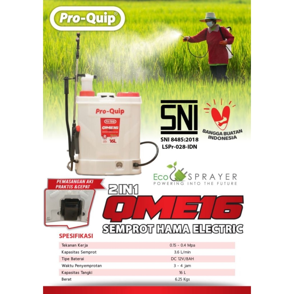 Jual QME16 Knapsack semprot hama SPRAYER AKI 2 IN 1 PRO QUIP | Shopee ...