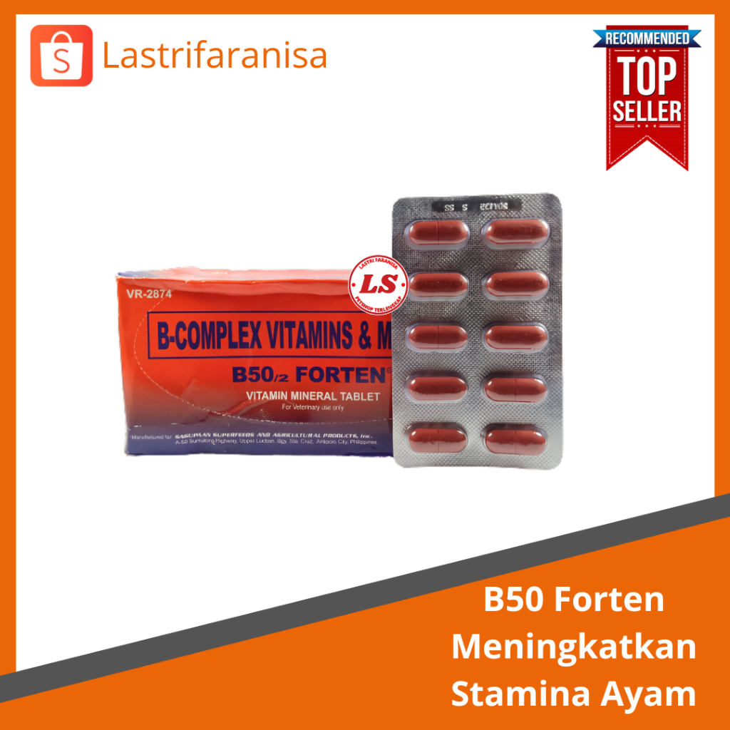Jual B50 FORTEN Doping Terbaik Doping Ayam Ganas Multivitamin Ayam ...