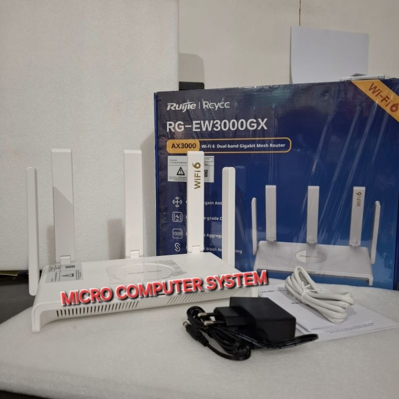 Jual RG-EW3000GX Wi-Fi 6 Dual-band Gigabit Mesh Reyee Router | Shopee ...
