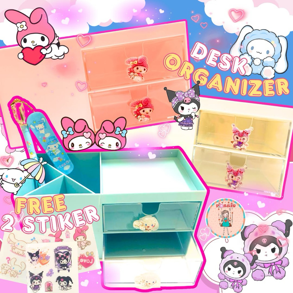 Jual Desk Organizer Kotak Pensil Sanrio Laci Serbaguna/Kotak Perhiasan ...