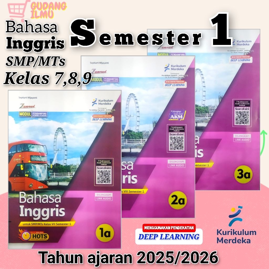 Jual lks BAHASA INGGRIS SMP MTS Semester 1 Kelas 7 8 9 kurikulum merdeka 2025/2026 Putra Nugraha ...