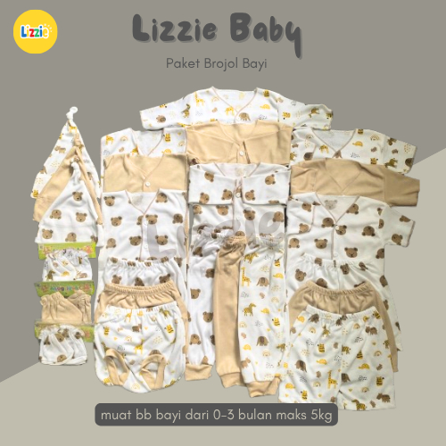 Jual Lizzie Baby - Paket Brojol Baju dan Celana Bayi Newborn Paket ...