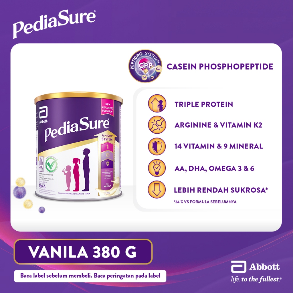 Jual PediaSure Vanila 380g (1-10th) - Nutrisi Pertumbuhan | Shopee Indonesia