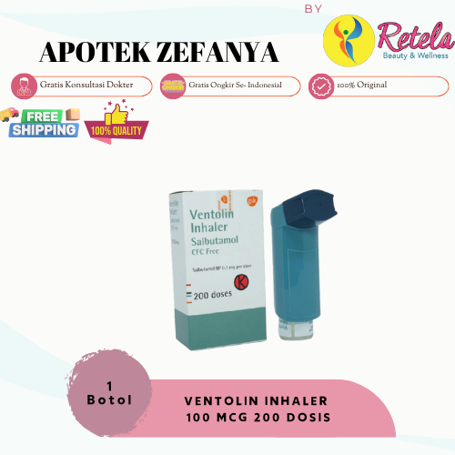 Jual VENTOLIN INHALER 100 MCG 200 DOSIS | Shopee Indonesia