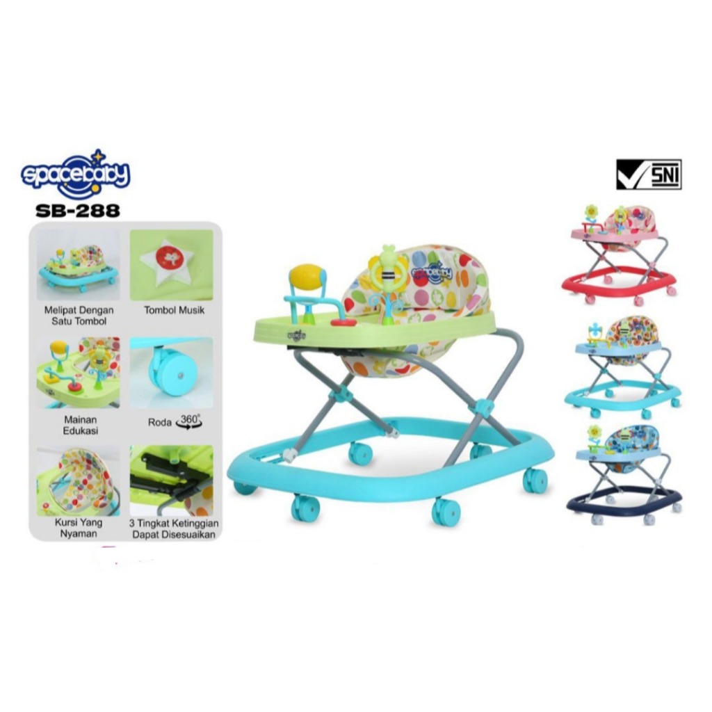 Jual Spacebaby Baby Walker SB - 288 / Baby Walker / Apolo Bayi | Shopee ...