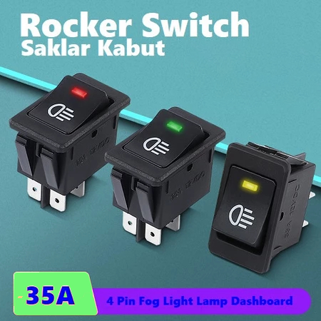 Jual Saklar Switch Fog Lamp Mobil Saklar Led Rocker 4Pin 12 V 35A ...