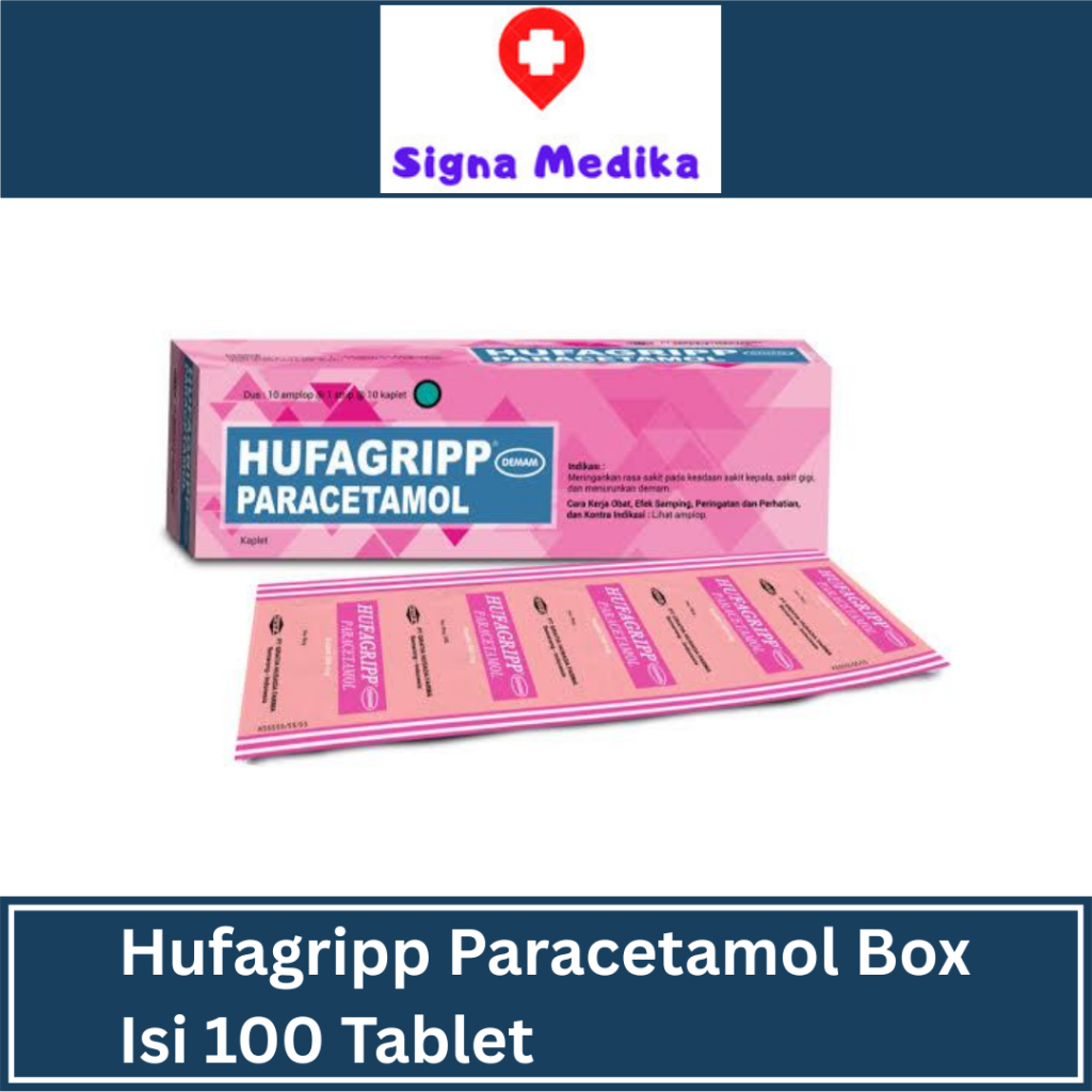Jual Hufagripp Paracetamol 500mg Box Isi 100 tablet - Obat Demam ...