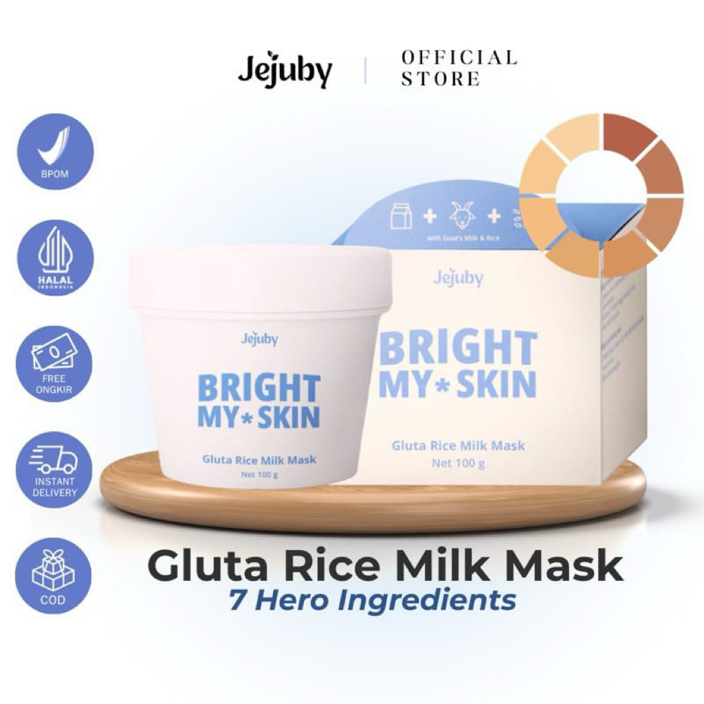 Jual Jejuby Gluta Rice Milk Mask 2in1 Body Bleaching & Sleeping Mask ...