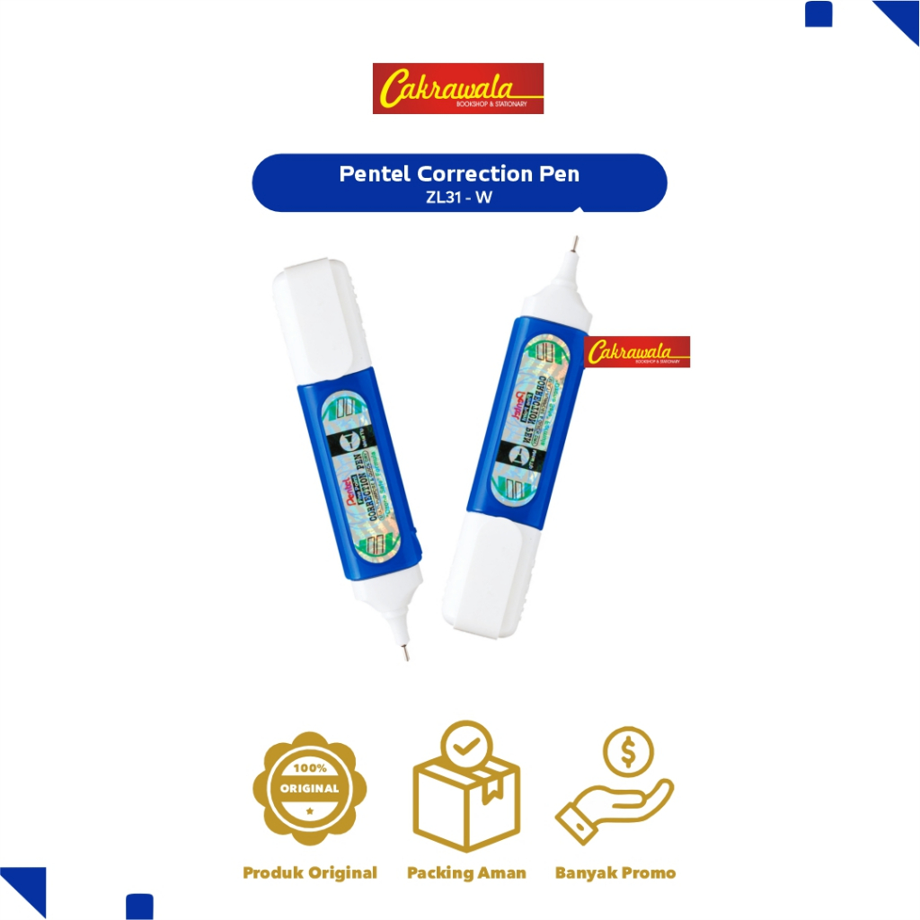 Jual Pentel Correction Pen ZL31-W | Tipe-X Cair Akurat & Cepat Kering ...