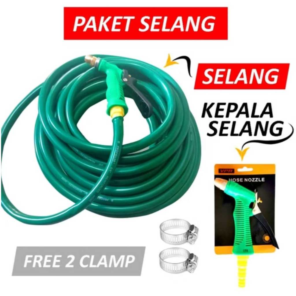 Jual Paket Selang Air Semprotan Cuci Motor Mobil Siram Tanaman Selang ...