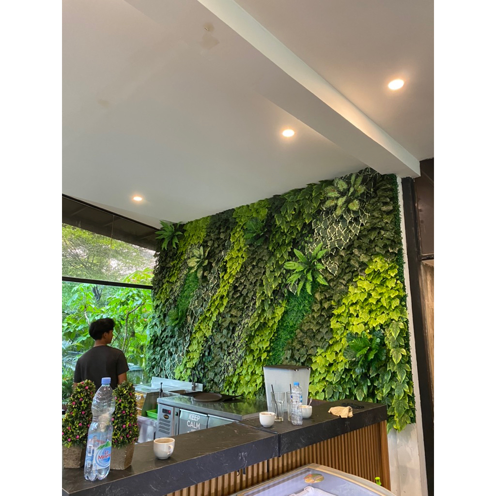 Jual Hiasan Dinding Vertical Garden Sintetis Dekorasi Ruangan Estetik ...