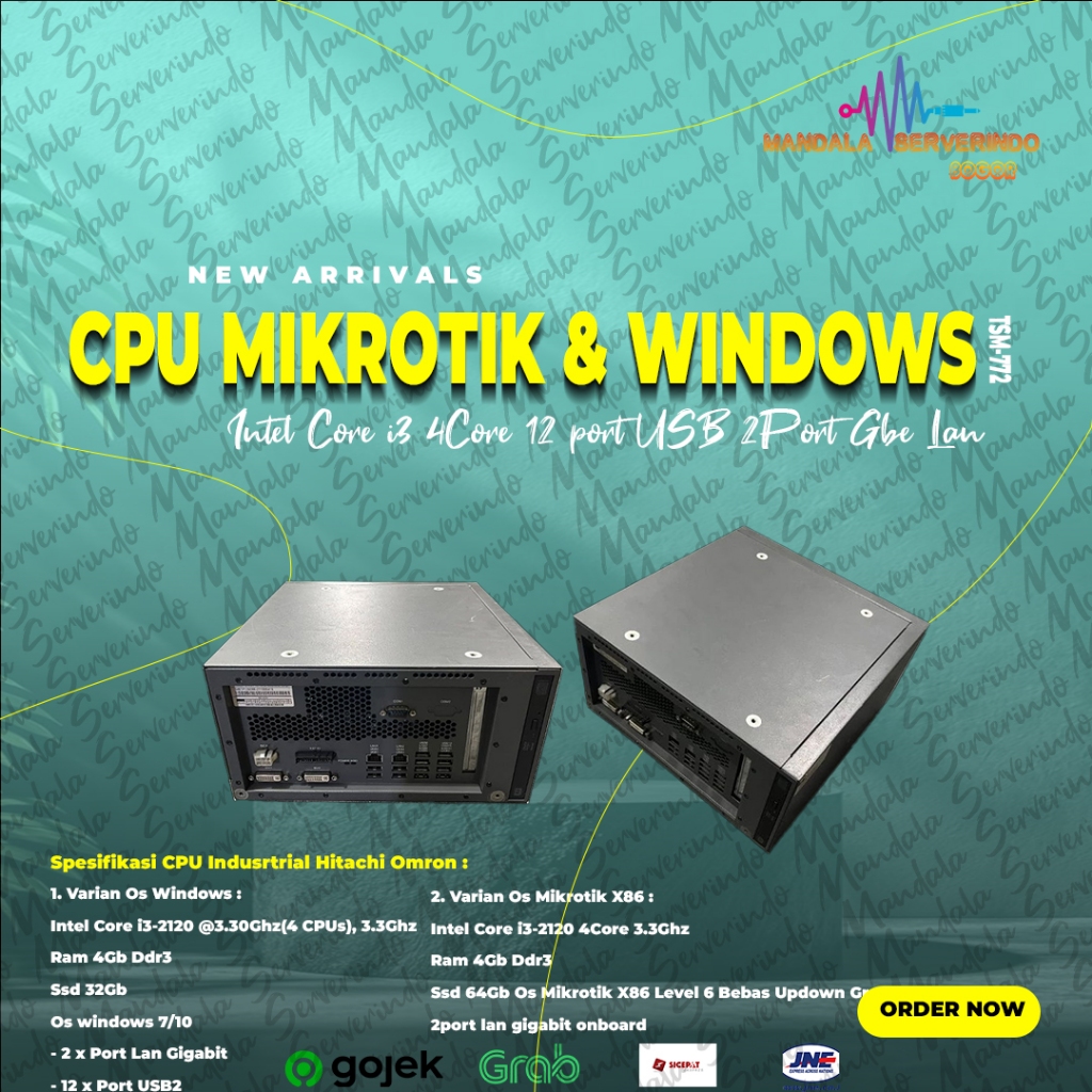 Jual CPU Industrial Hitachi Omron Terminal Solutions Control TS-M772 Intel Core i3 4Core 12 port ...