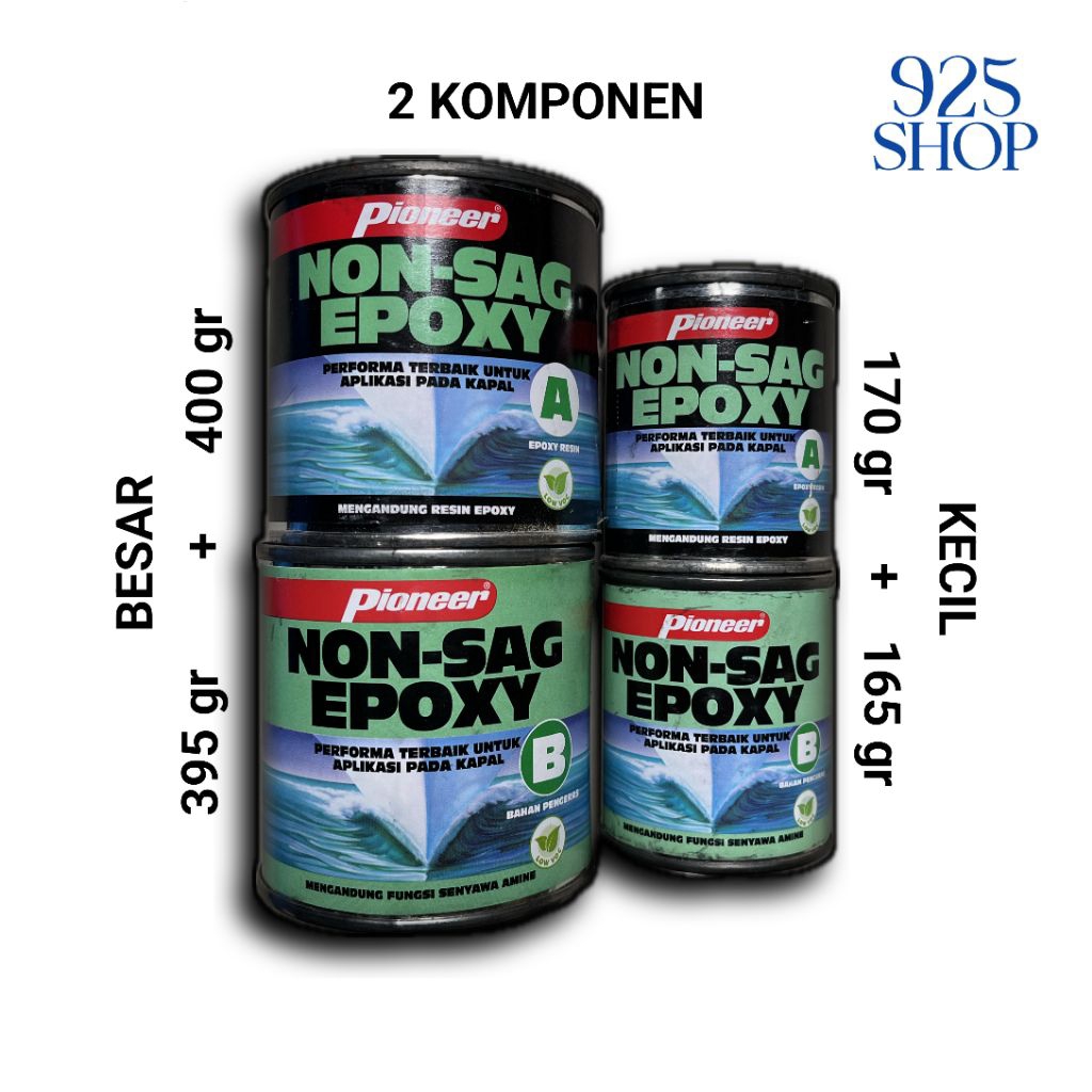 Jual Lem epoxy Pioneer NON SAG 2 KOMPONEN 170gr+165gr Dan 400gr+395 ...