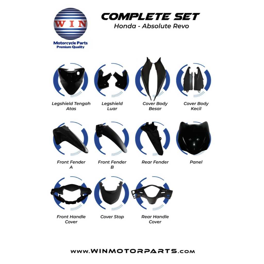 Jual WIN - Complete Set Body Absolute Revo Hitam | Shopee Indonesia