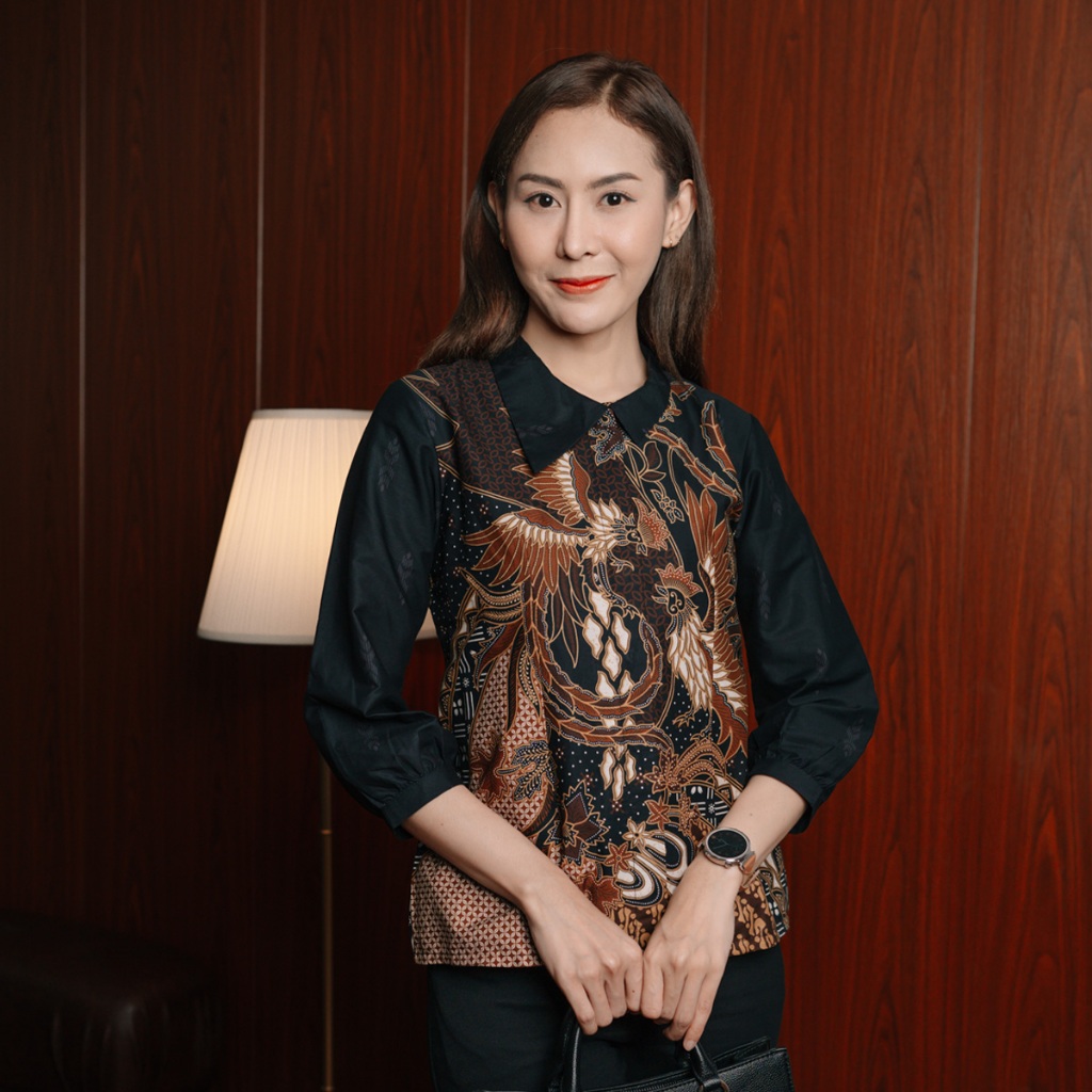 Jual Hadinata Batik Wanita Superfine Blouse Gayatri Gyan | Shopee Indonesia