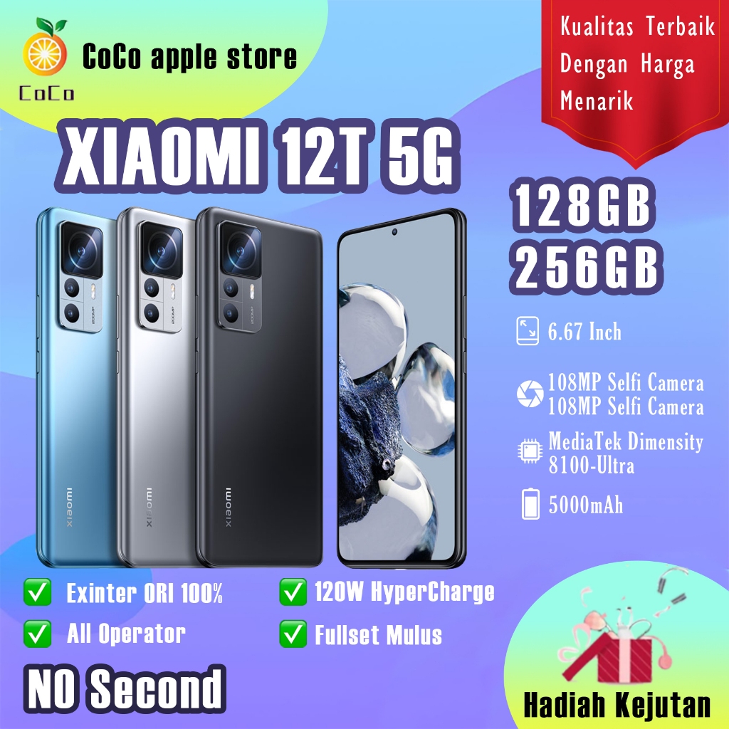 Jual XIAOMI 12T 5G NEW ORIGINAL100% INTER Ram 8/128GB 8/256GB Sinyal ...