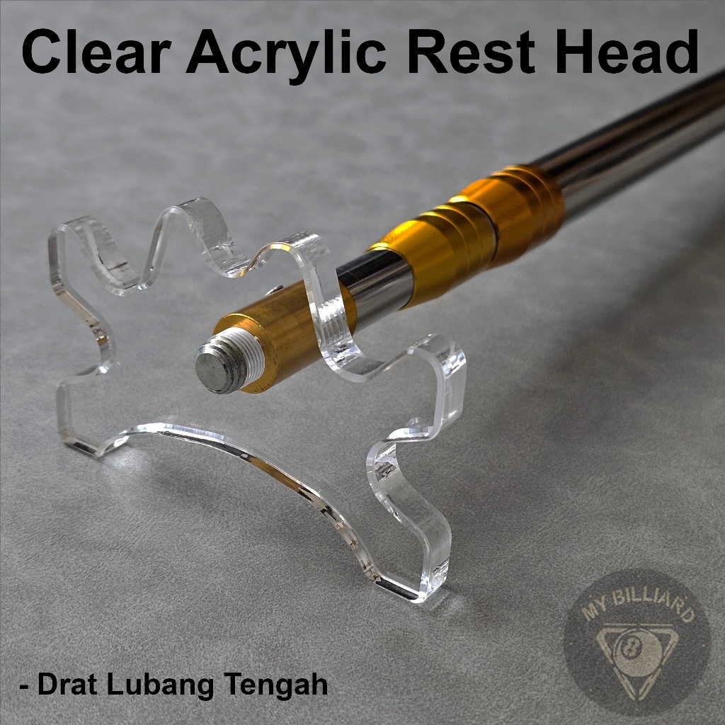 Jual Stick Rest Billiard Acrylic Clear Cue Kepala Rusa Cagak Stik Bantu ...