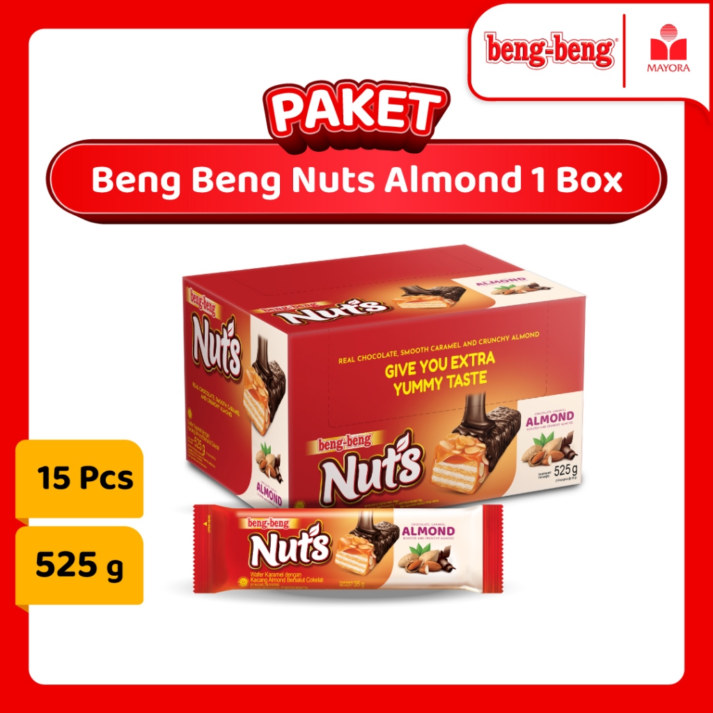 Jual Beng Beng Nuts Almond Box 15Pcs @35 Gr | Shopee Indonesia