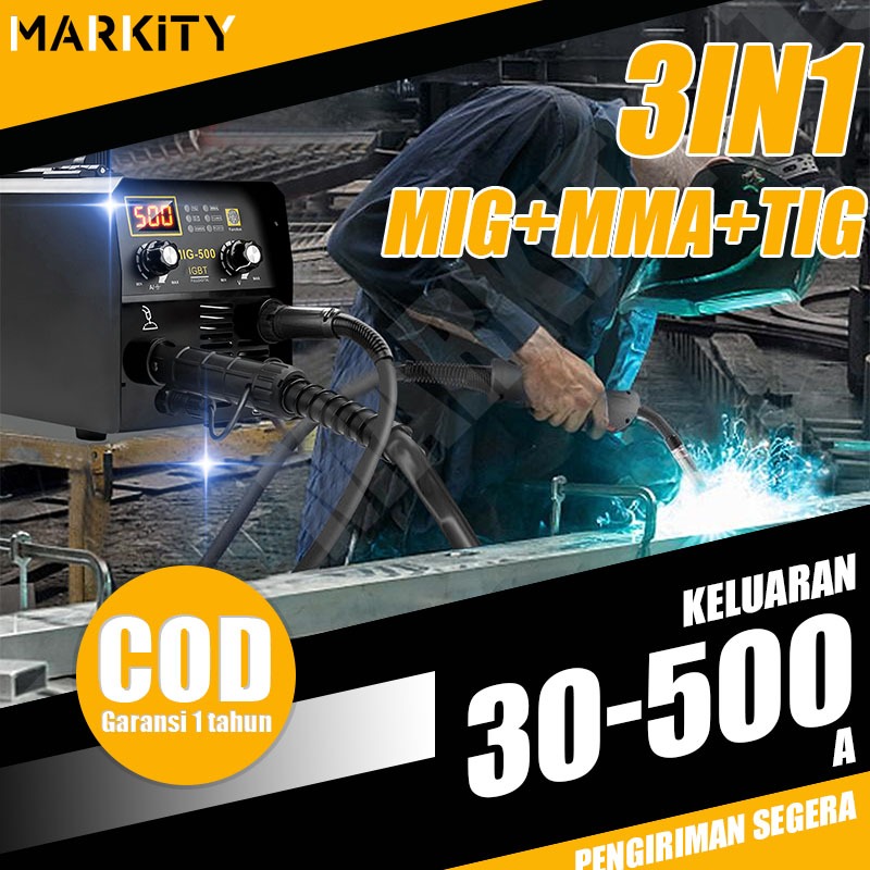 Jual MARKITY mesin las 450 watt MIG/MMA/GIT mesin las listrik 500A alat ...