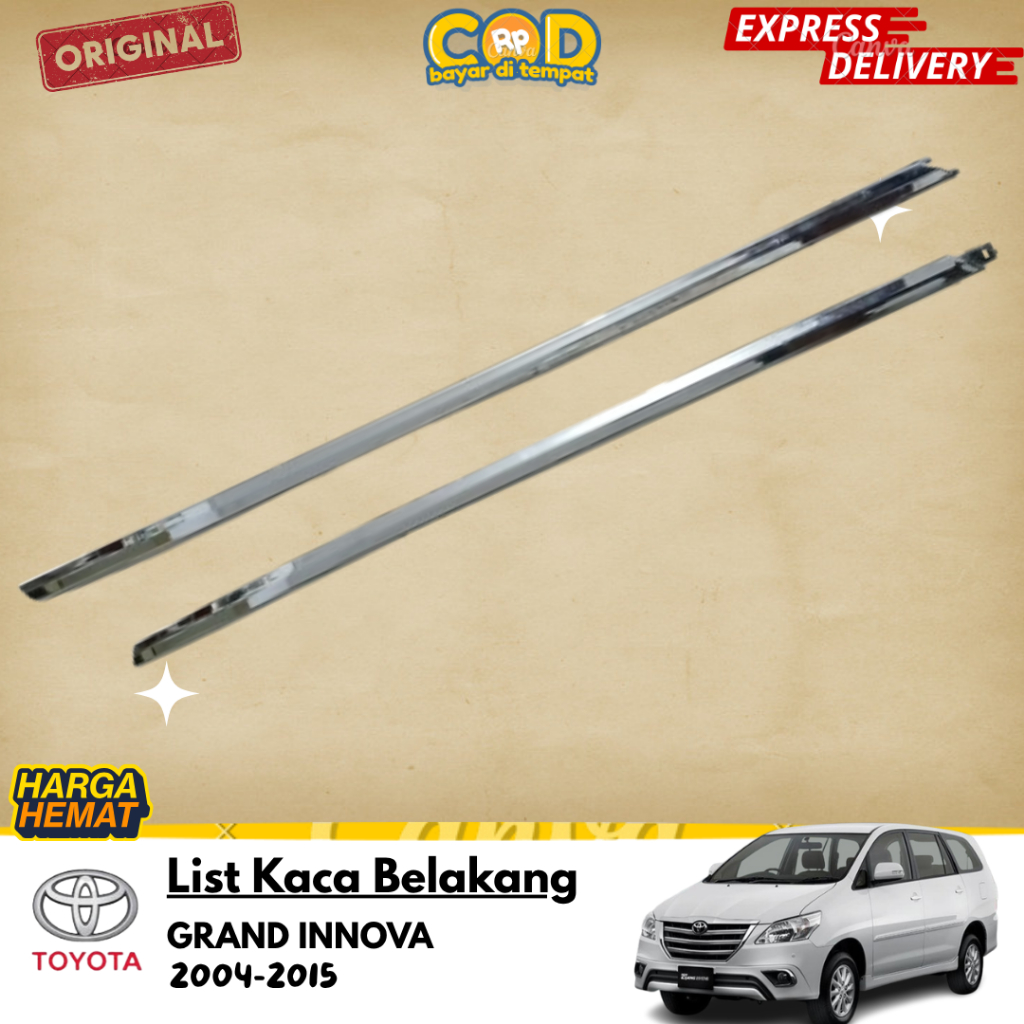 Jual LIST KACA BELAKANG CHROME INNOVA LAMA TAHUN 2004-2015 ORIGINAL ...