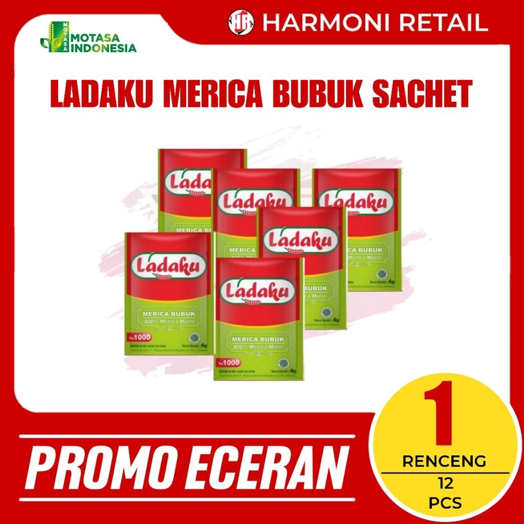 Jual Ladaku Merica Bubuk Sachet 1 Renceng isi 12 Sachet Rempah | Shopee ...