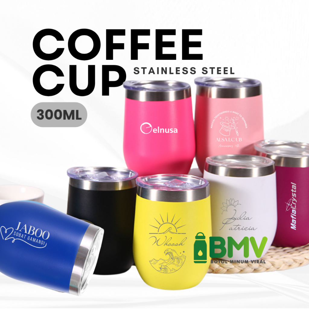 Jual Tumbler Custom Nama Logo Mug U Telor Stainless Steel 500 ml ...