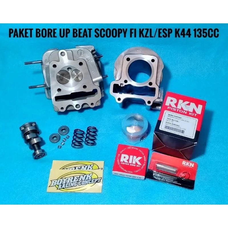 Jual PAKET BORE UP BEAT KVY/KZL/K44 125CC-150CC HARIAN PAKET BLOK HEAD ...